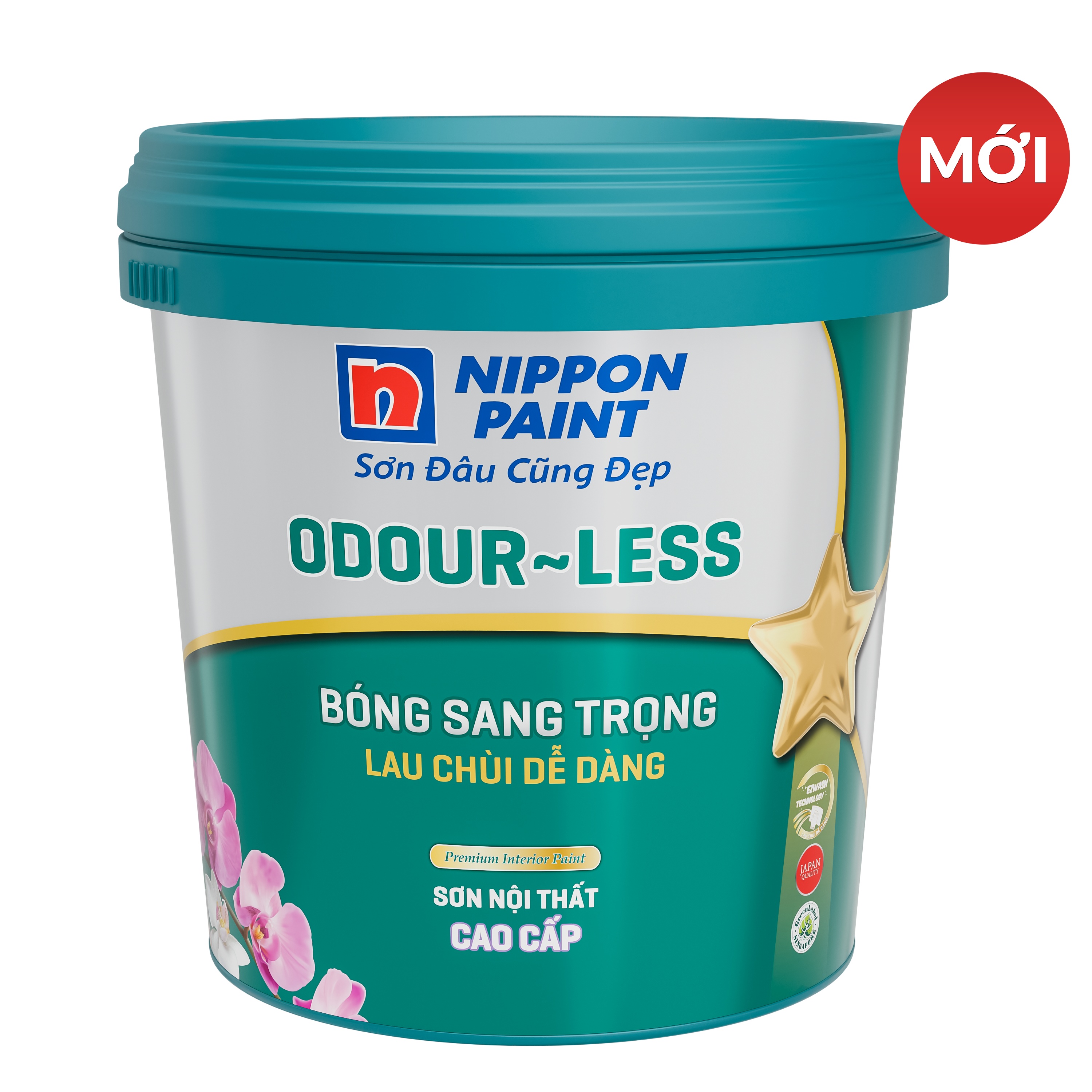 NP Odour-less Bóng sang trọng 9102 5L (Sơn phủ cao cấp trong nhà)
